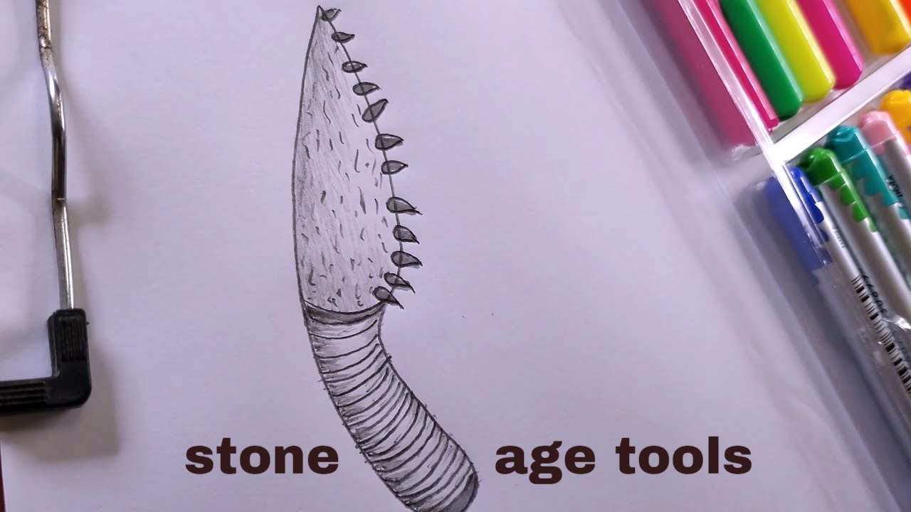 Drawing Stone Age Tools Made Easy With This One Trick! - YouTube