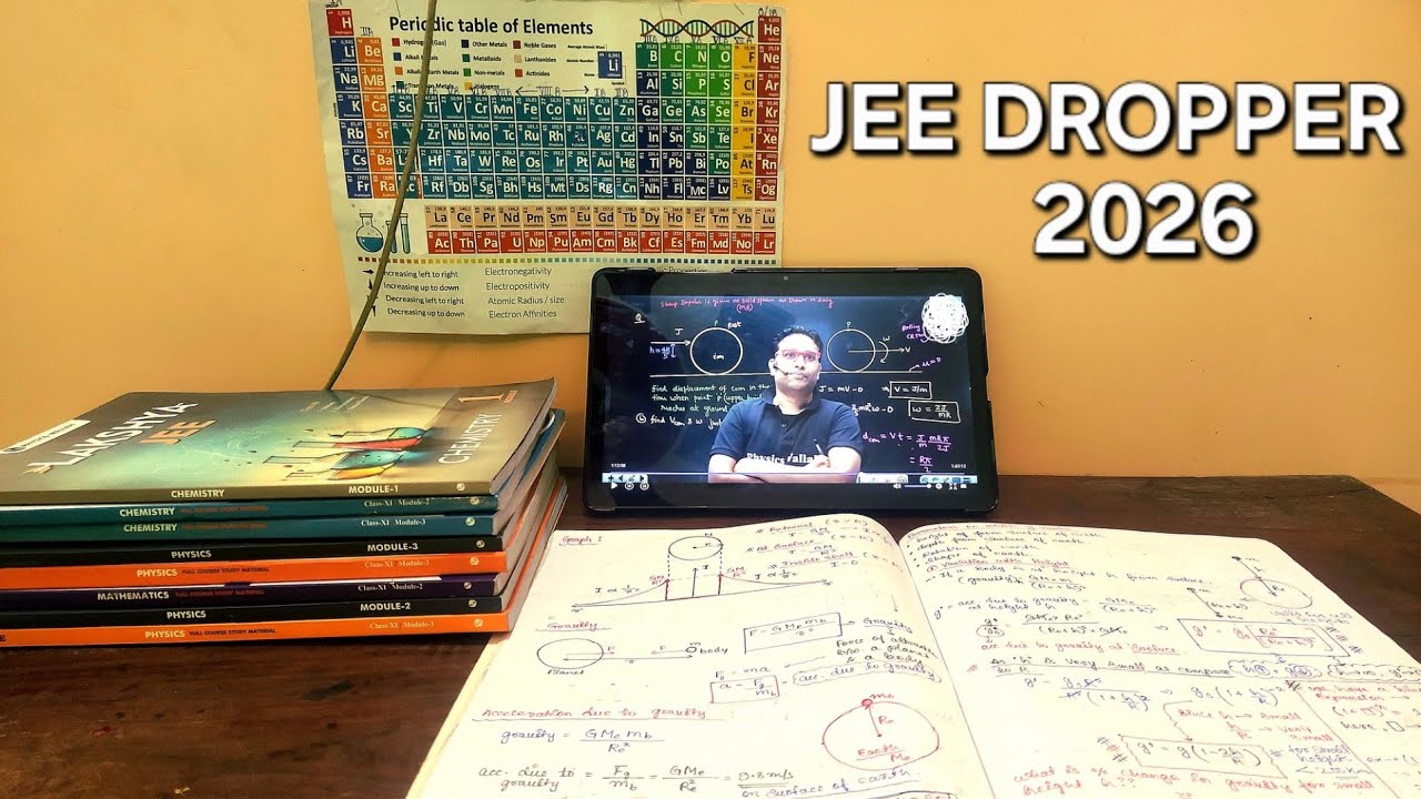 JEE DROPPER 2026 CONSISTENT STUDY DAY 01 - YouTube