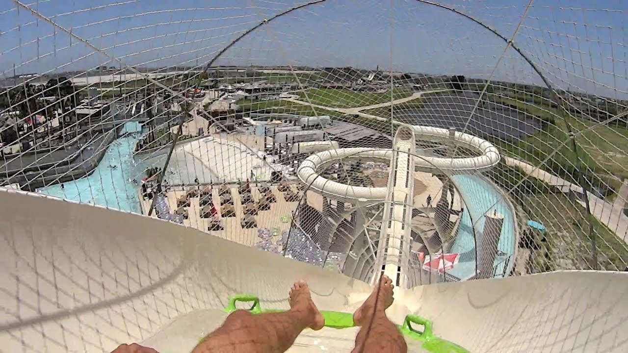 Sky Blaster Water Slide at Schlitterbahn Corpus Christi - YouTube
