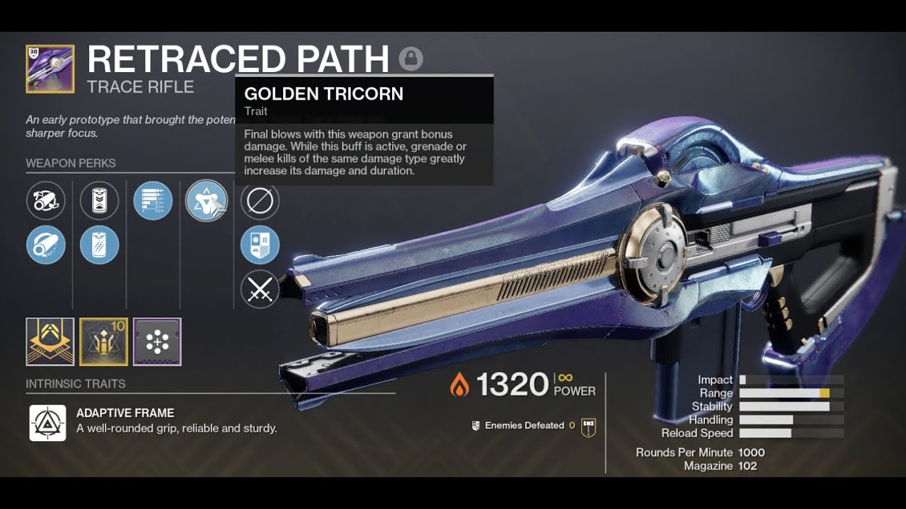 Retraced Path w/ Subsistence + Golden Tricorn | Destiny 2: Bungie 30th ...
