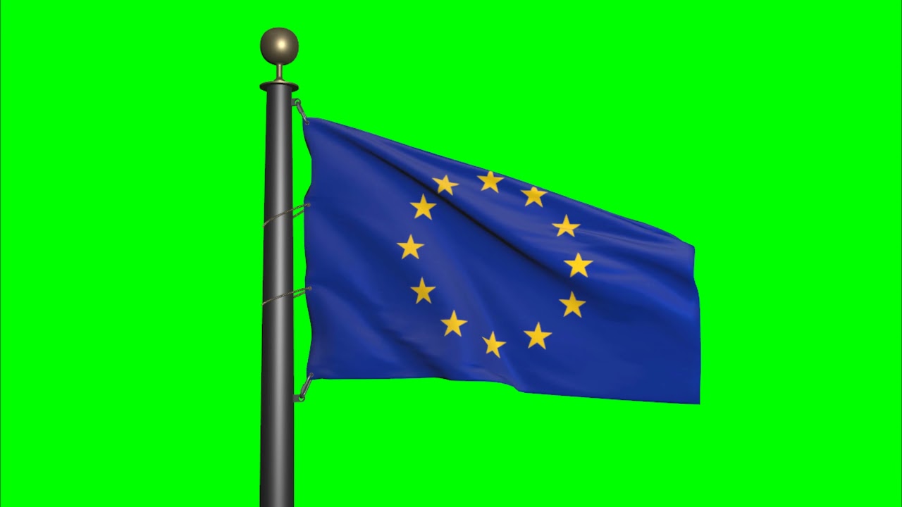 Europe flag - European flag Green Screen Motion background 4K UHD 60fps ...