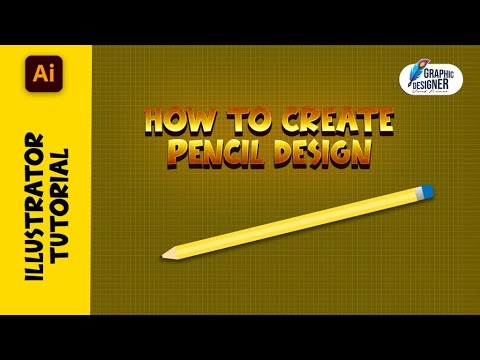 How to create Pencil design | Adobe Illustrator | Tutorial ...