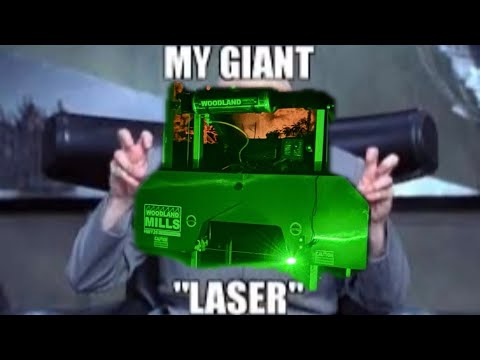 Sawmills with freaking lasers attached to their heads!! - YouTube