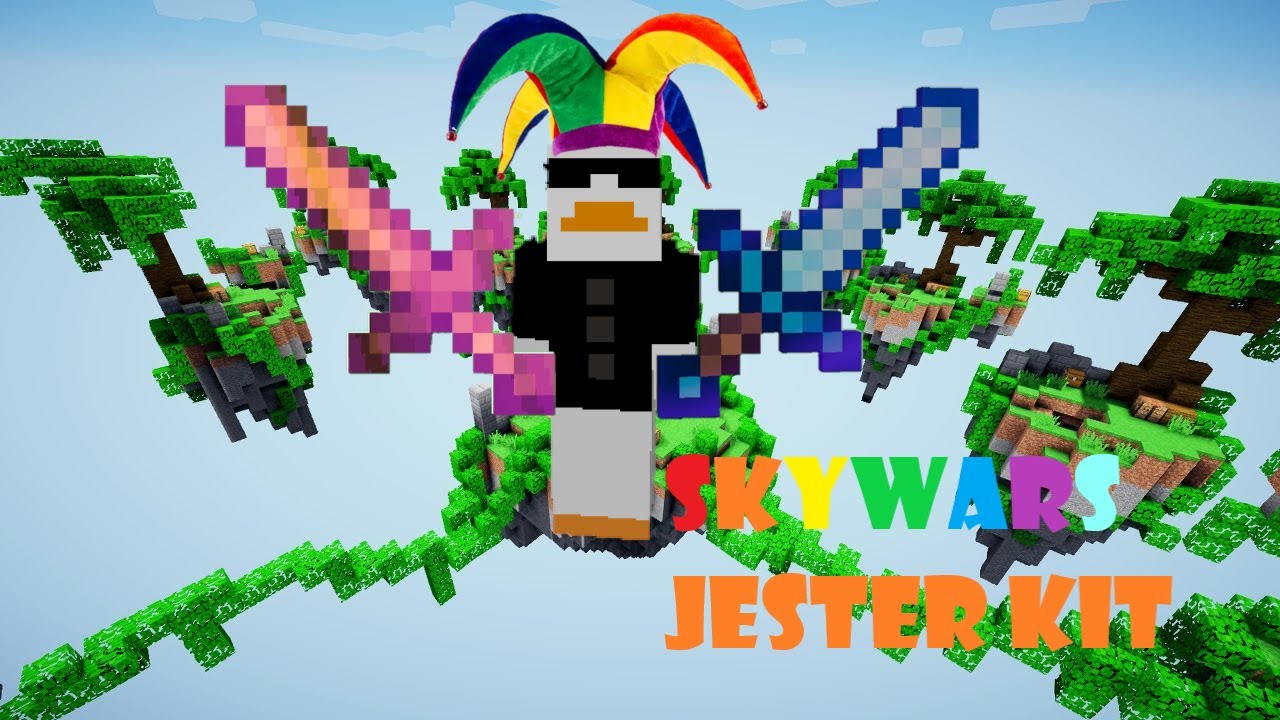 I'm a jester Hehe. Reviewing the Jester kit SKYWARS ~ Hypixel - YouTube
