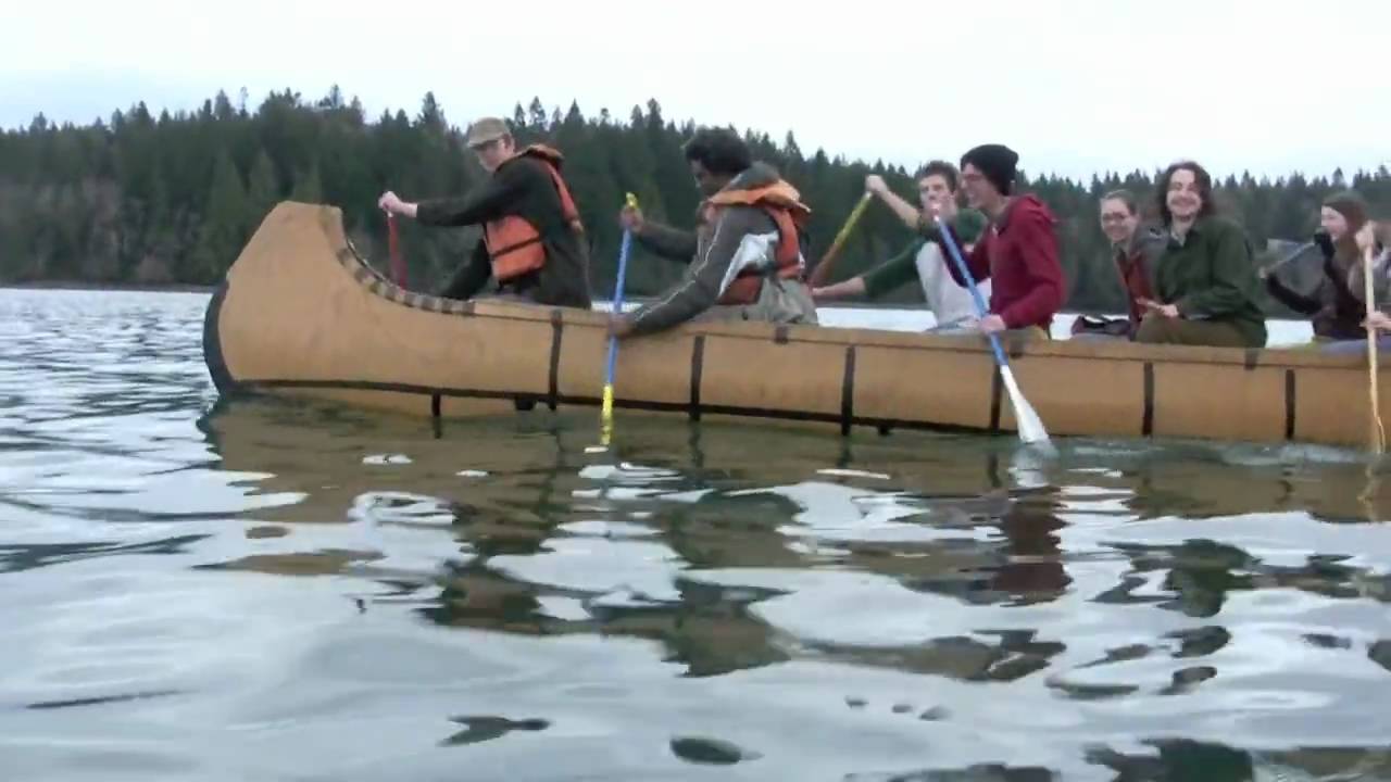 Paddling Every Wednesday in Birch Bark Voyageur Canoes - YouTube