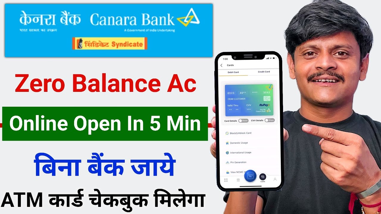 online bank account opening with zero balance | canara diya online ...