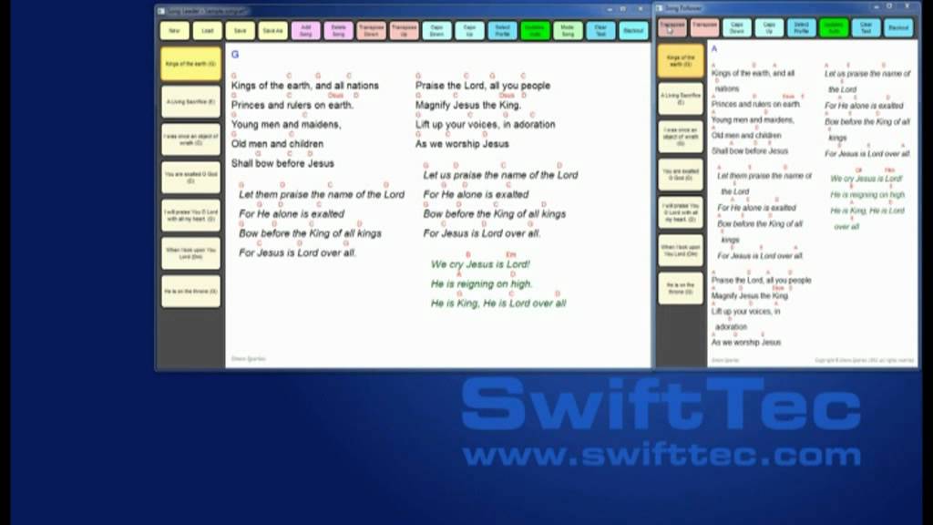 SwiftTec Song Leader Demo - YouTube