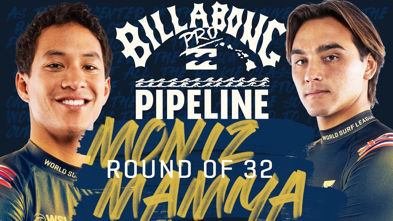 Seth Moniz vs Barron Mamiya | Billabong Pro Pipeline 2023 - Round of 32 ...
