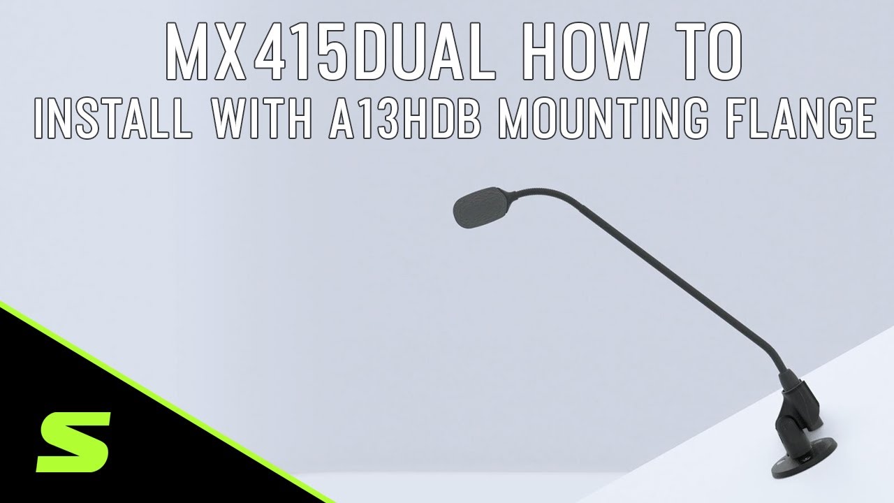 How to Install Shure MX415DUAL with A13HDB Mounting Flange - YouTube