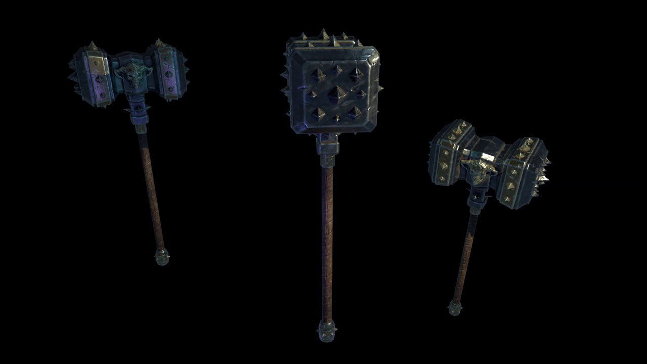 Spiked warhammer. (Preview2) - YouTube