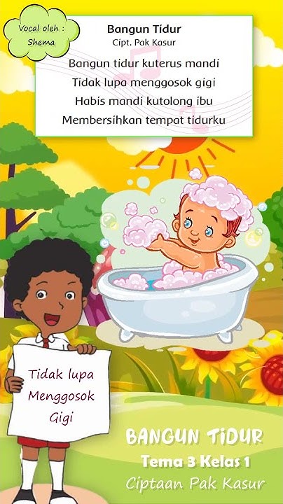 BANGUN TIDUR - Lagu Anak Tema 3 Kelas 1 SD Ciptaan Pak Kasur | Bangun ...