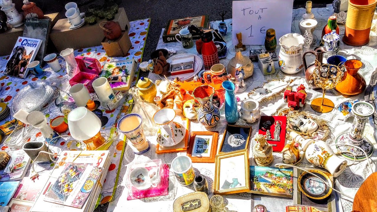 CÔTE D'AZUR 🇫🇷 NICE NIKAÏA VIDE GRENIER FLEA MARKET BROCANTE 1€ SUPER ...