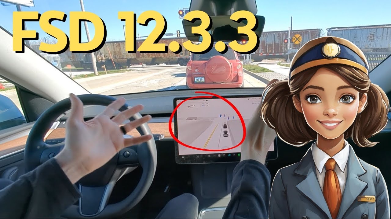 Testing The Train Intersection - Tesla FSD 12.3.3 Supervised - YouTube