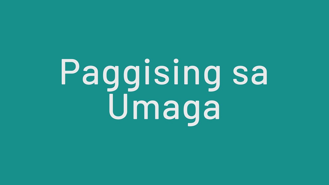 PAGGISING SA UMAGA COVER BY ADAM - YouTube Music