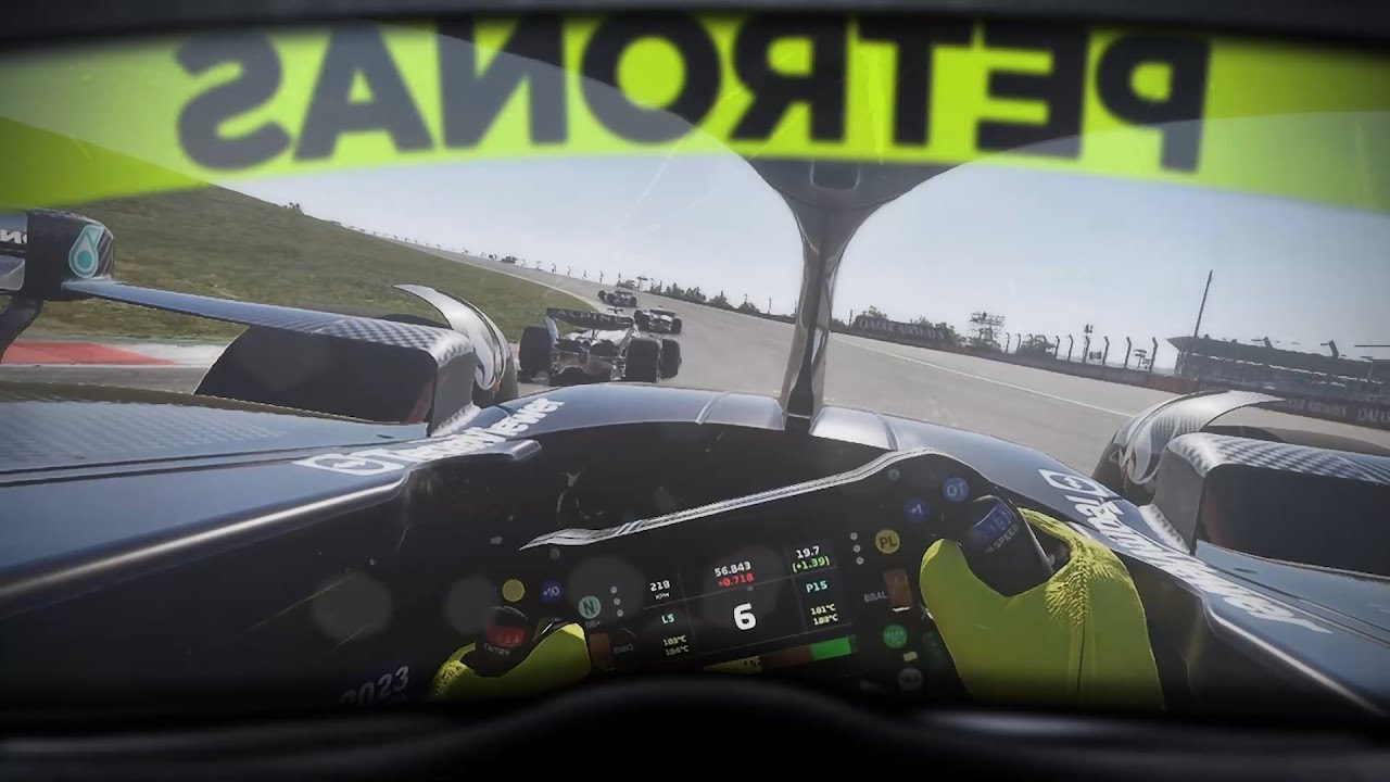 Lewis Hamilton's Visor Cam Race at Portimão - F1 23 TrackIR Gameplay ...