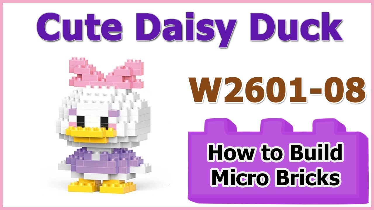 How to Build Mini Bricks Daisy Duck W2601-08 Review Instructions Specifications - YouTube