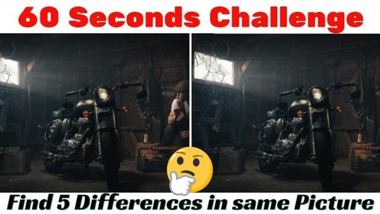 60 Seconds Challenge - Find 5 Differences In BULLET Picture - YouTube