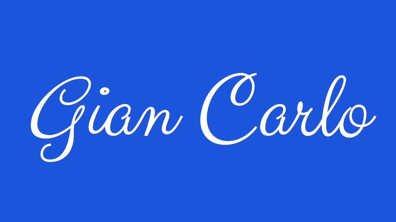 Learn how to Sign the Name Gian Carlo Stylishly in Cursive Writing ...