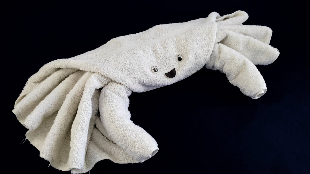 How to Make Towel Crab - Towel animals - YouTube