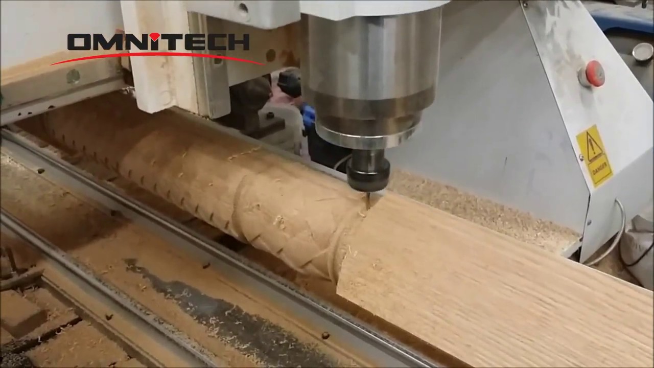 Newel Posts Engraving by Omni CNC Router - YouTube