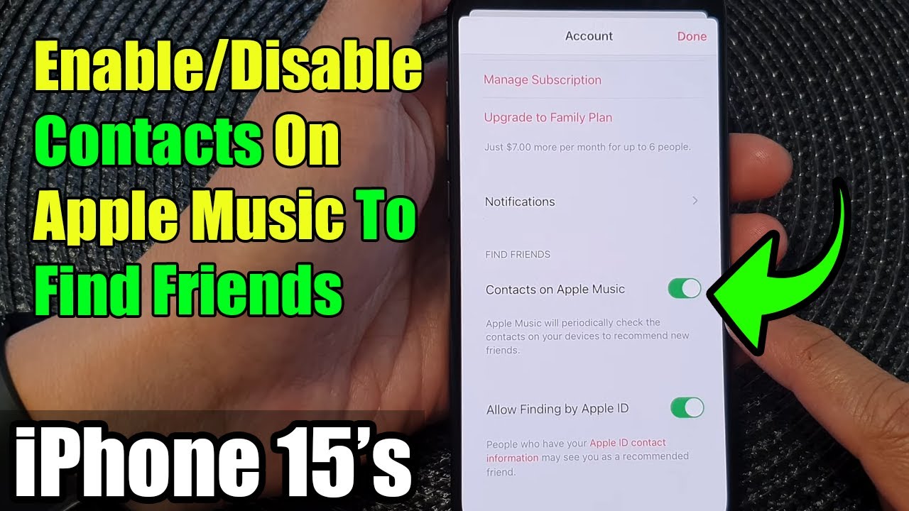 iPhone 15/15 Pro Max: How to Enable/Disable Contacts On Apple Music To ...