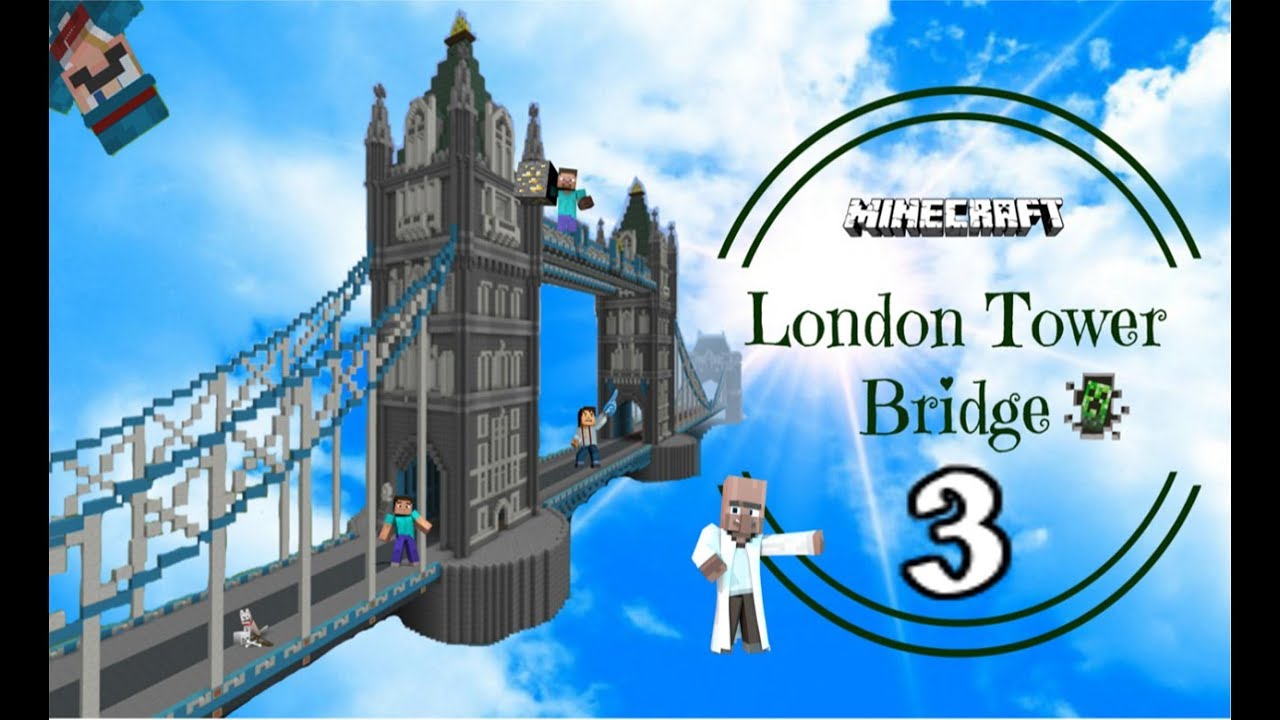 Minecraft London Tower Bridge #003 Straße und Gehweg - YouTube