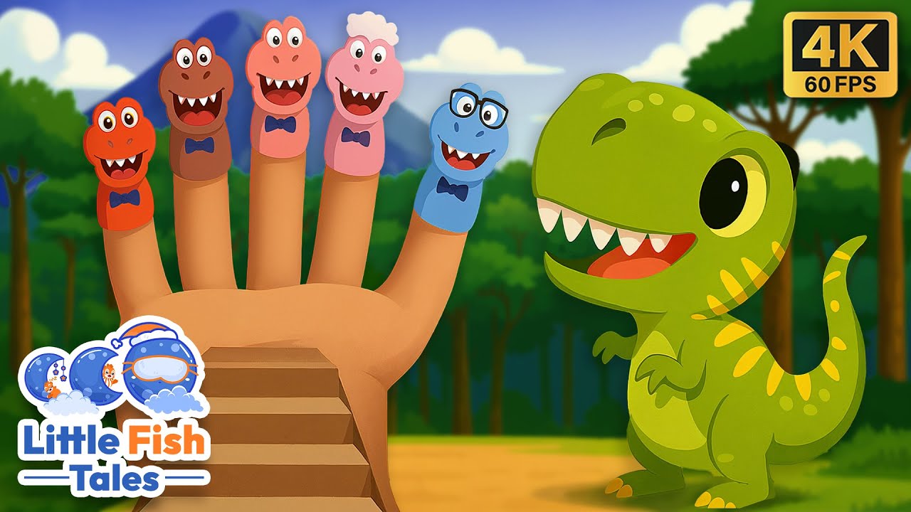 T-Rex Finger Family | Sing Along with Dinosaur Rhymes | Little Fish ...