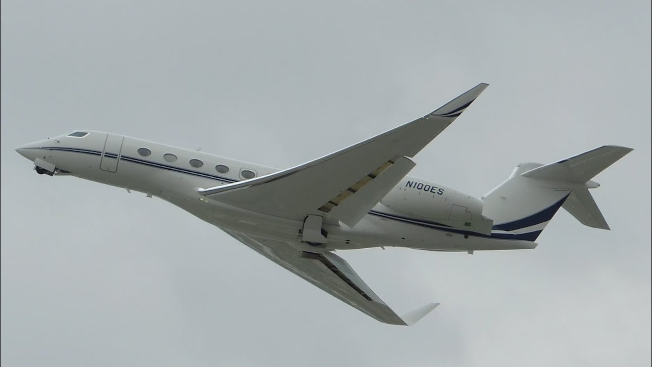 Gulfstream G650ER [N100ES] takeoff from BUR - YouTube