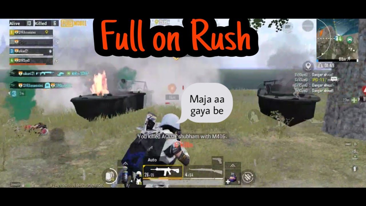 Full on Rush| Team SVR| Game play on Moto one Fusion plus🔥🔥| - YouTube
