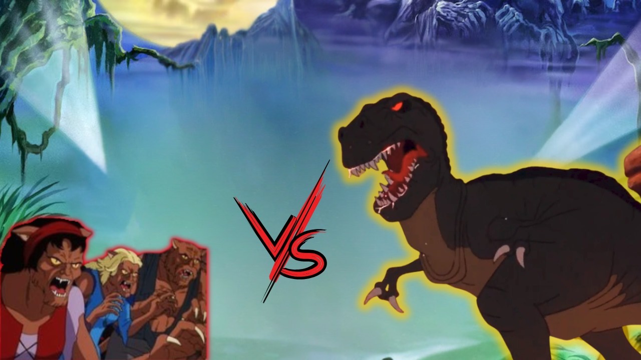 Can The Werecats From Zombie Island Defeat Sharptooth Scooby Doo Vs