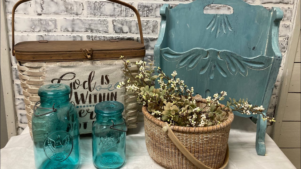 Upcycled Magazine rack and Baskets - YouTube