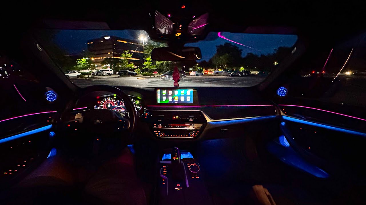 NIGHT TIME DRIVE LEAVING THE OFFICE IN MY M540i lol - YouTube