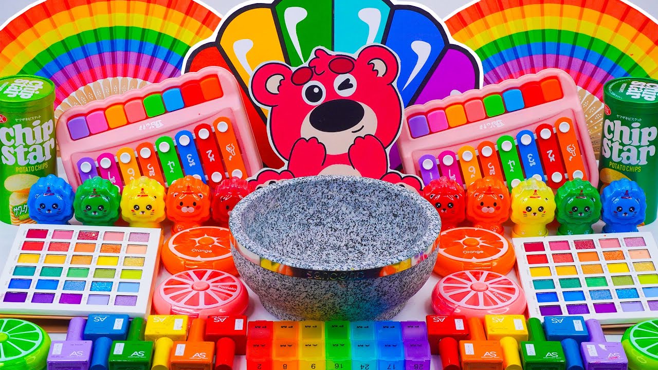 DIY Video How To Make Lotso Bear Slime | Mixing Makeup Eyeshadow ...