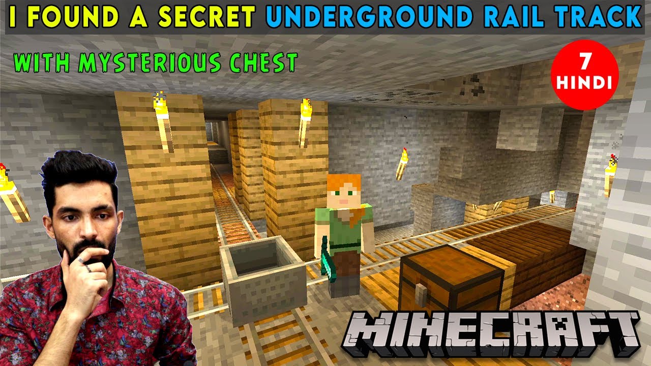I FOUND A SECRET UNDERGROUND RAIL TRACK | MINECRAFT SURVIVAL GAMEPLAY ...