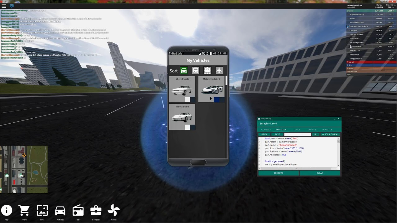 Testing my script for money on vehicle simulator - YouTube