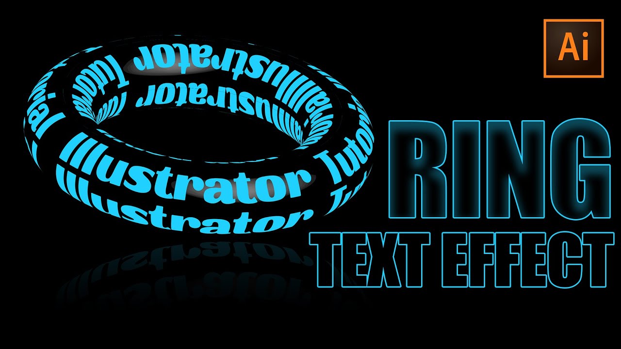Illustrator Text Effect - Create ring Text Effect in illustrator - YouTube