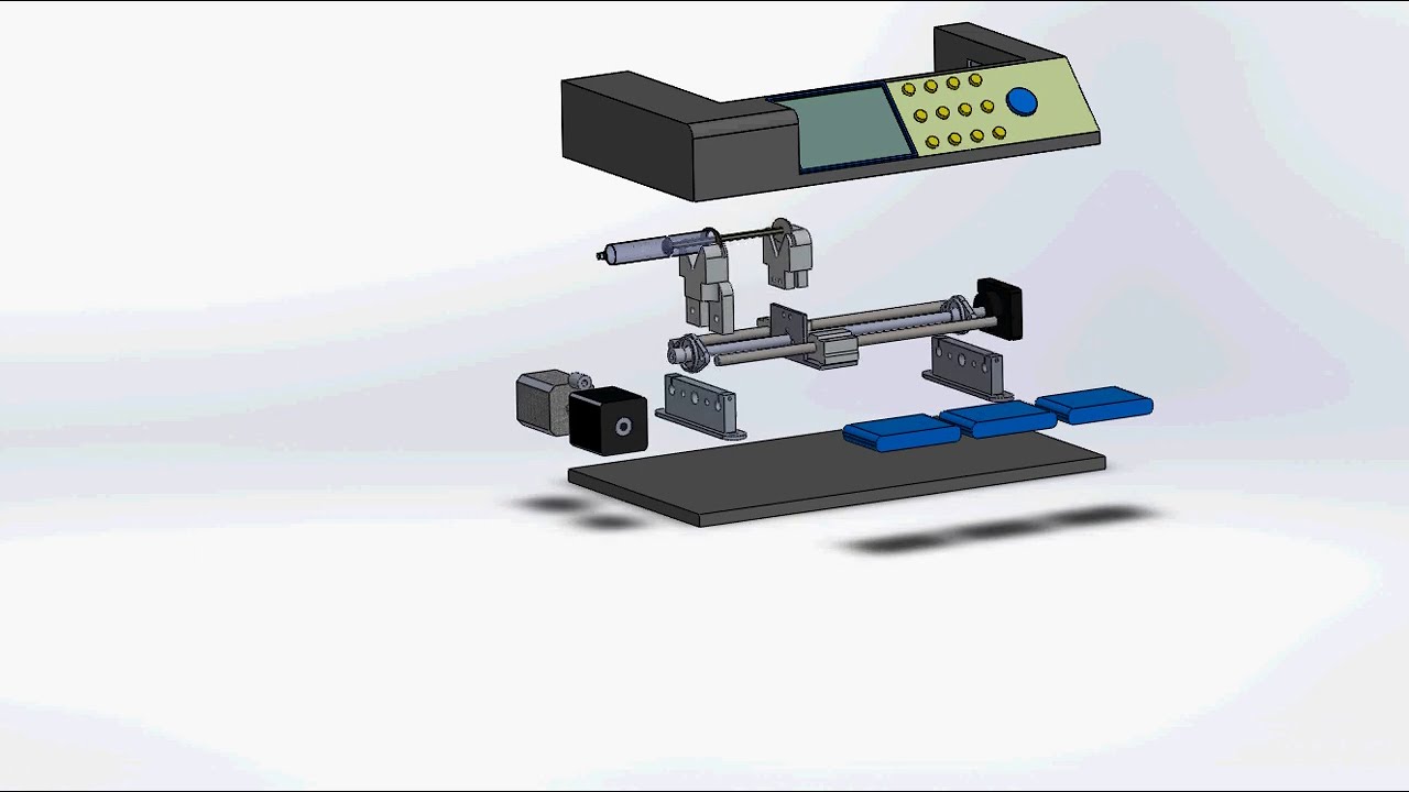 Syringe Pump in Action + Exploded V1 - YouTube