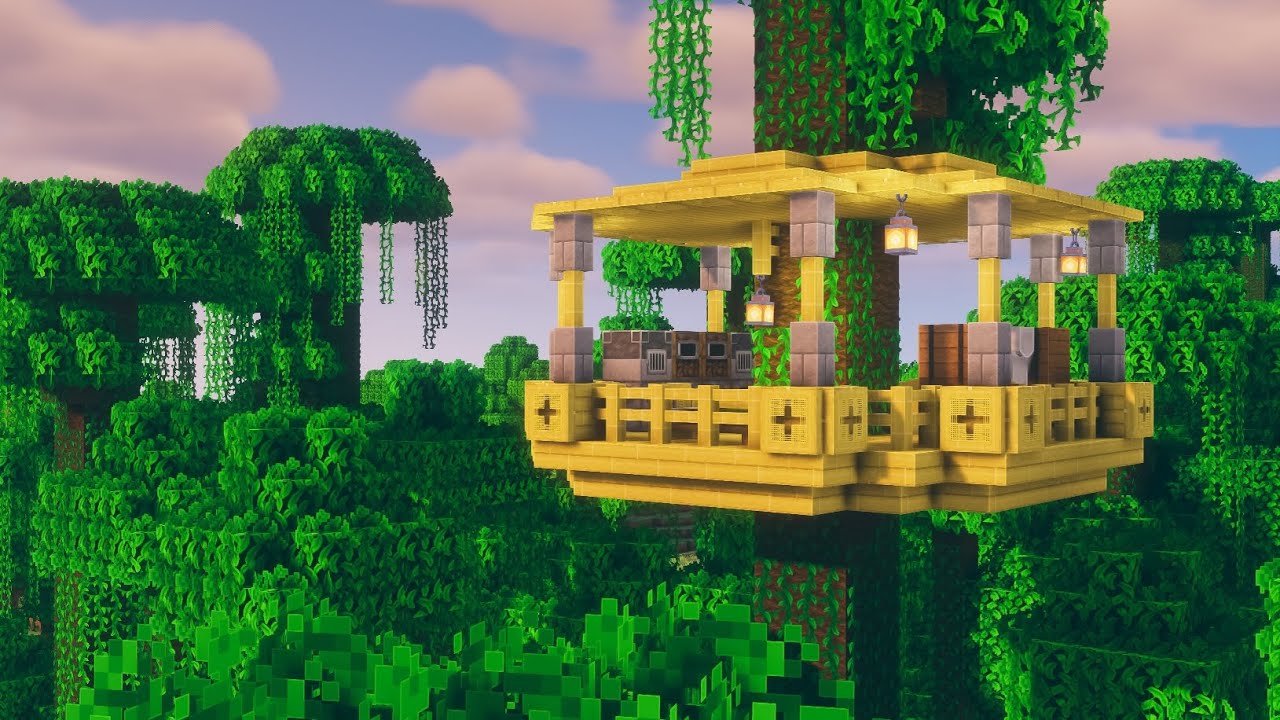 How To Build A Tree House With Bamboo Blocks In Minecraft 1.20 ...