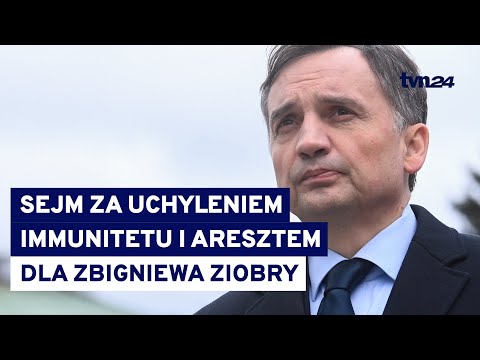 Sejm zgadza się na aresztowanie Ziobry i uchylenie immunitetu @tvn24
