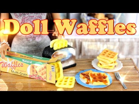 Сделай сам - Как приготовить еду для куклы: вафли - Ручная работа - Для кукол - Завтрак - Поделки