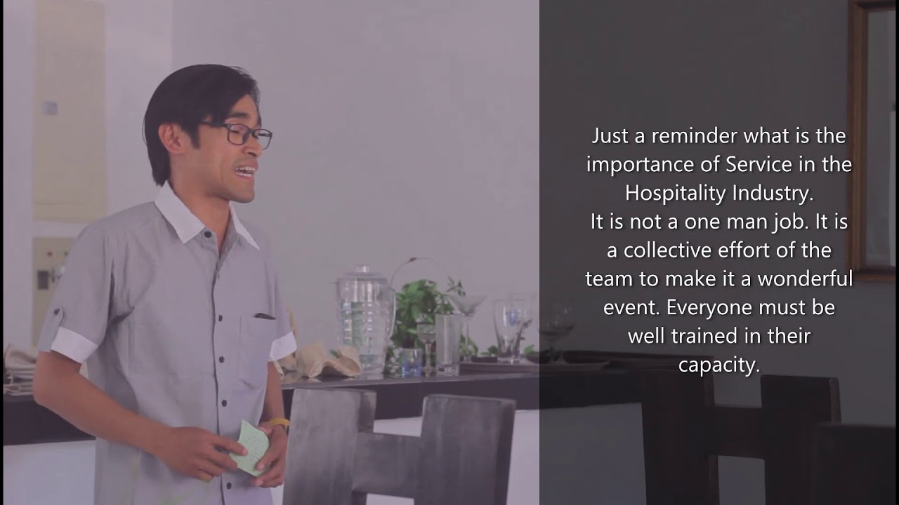 Why is it important that servers needs to get the training? - YouTube