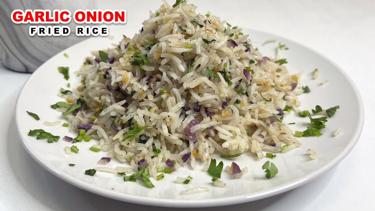 Garlic Onion Fried Rice Recipe | How To Make Garlic Onion Fried Rice ...