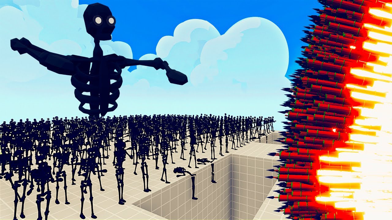 100x DARK SKELETON + 1x GIANT vs 3x EVERY GOD Totally Accurate Battle ...