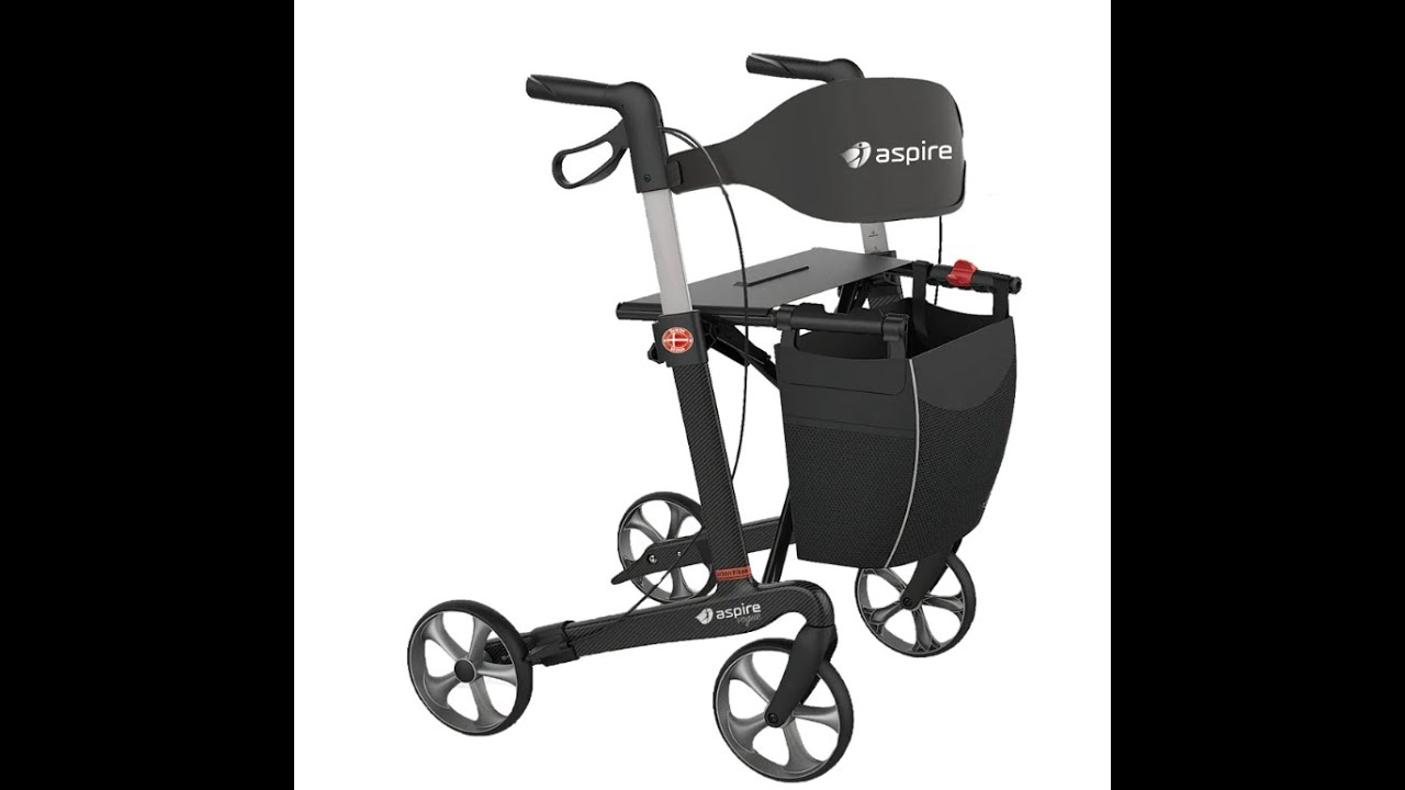 Aspire Vogue Carbon Fibre Seat Walker 99Mobility - YouTube