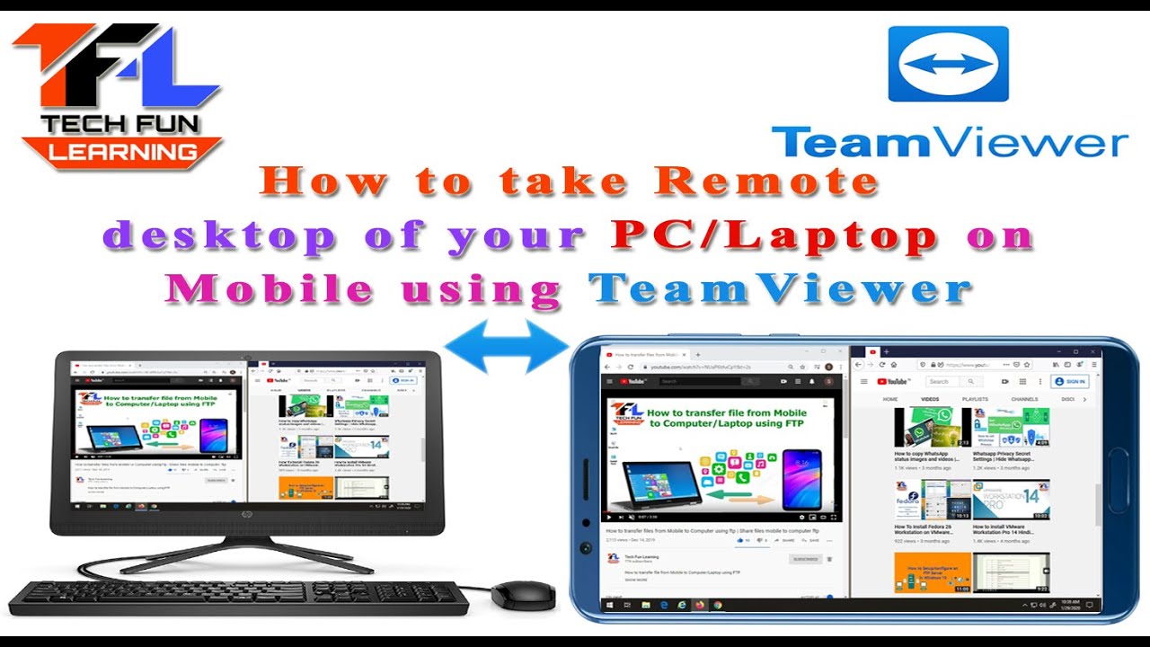 Remote desktop PC/Laptop on mobile using TeamViewer | RDP using ...