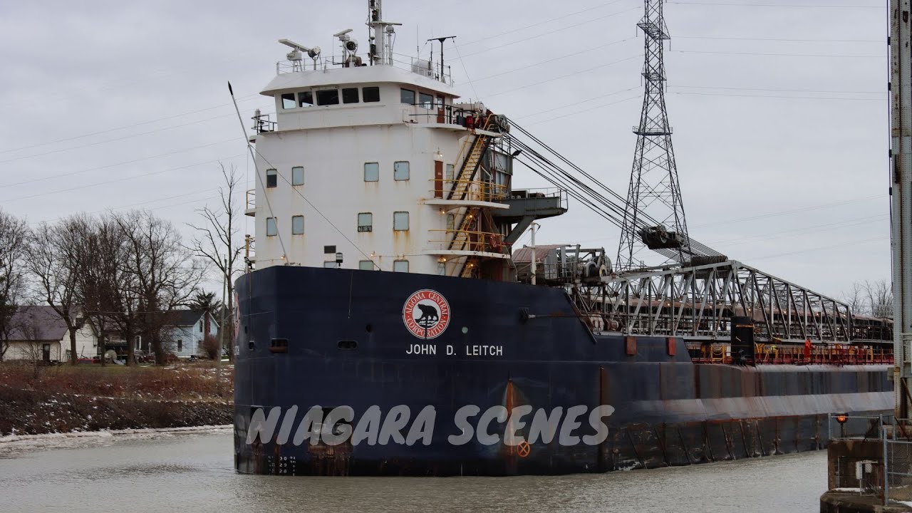 Algoma Self-Unloader JOHN D LEITCH Passing Allanburg on the Welland ...
