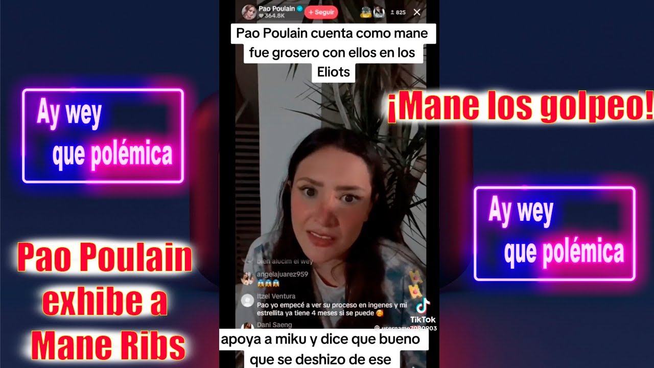 Pao Poulain habla Mane Ribs / Los ignoro y g0lpe0 recientemente en un ...