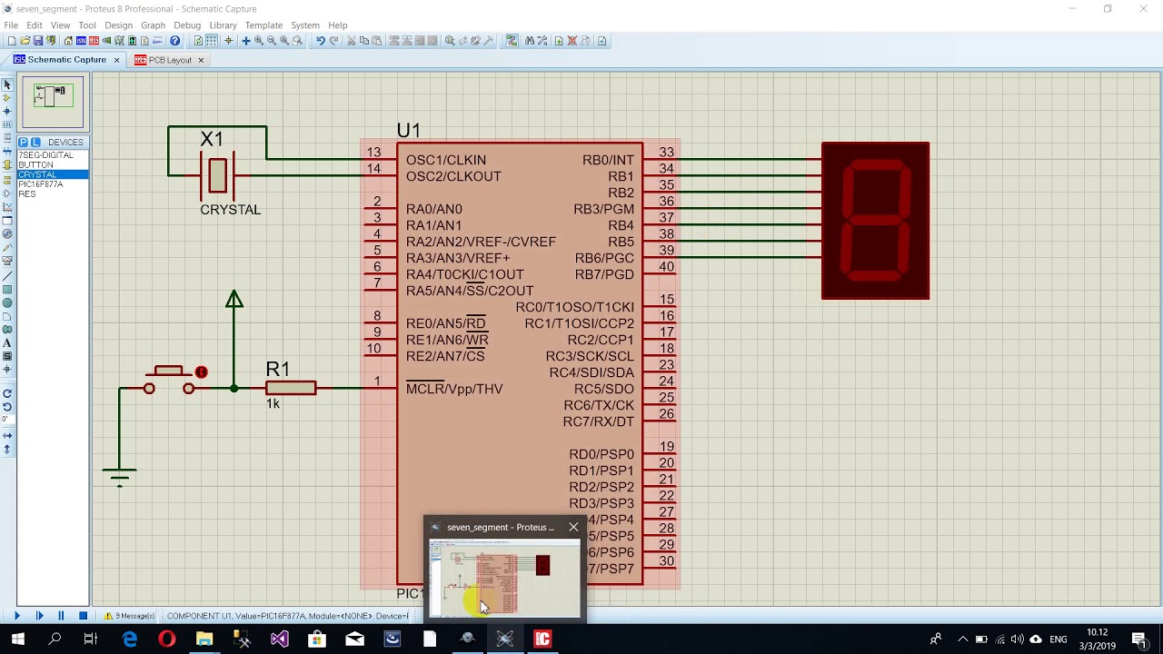 Seven Segment Control Simulation - YouTube