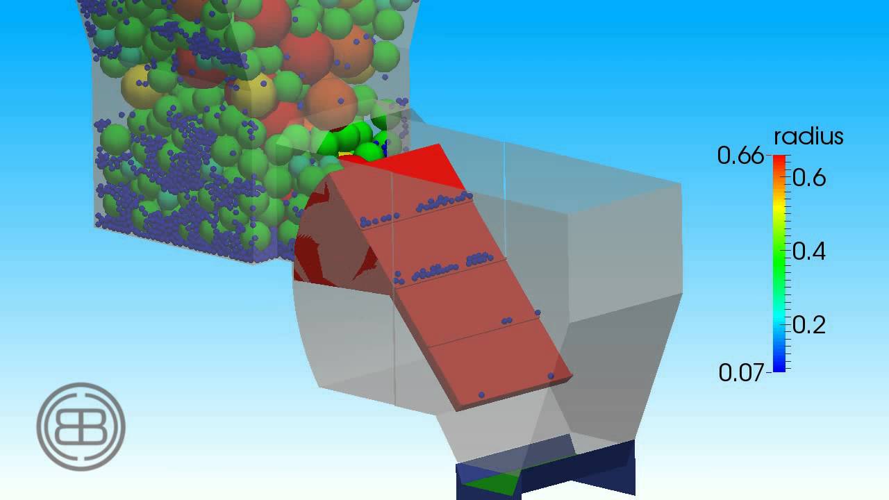 Simulacion DEM punto extraccion en minería subterranea - YouTube