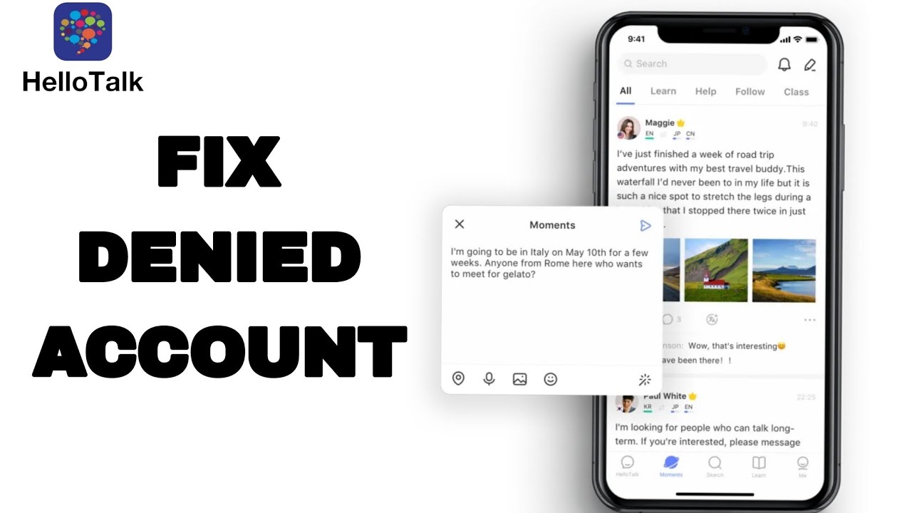 How To Fix And Solve Denied Account On Hello Talk App | Final Solution ...